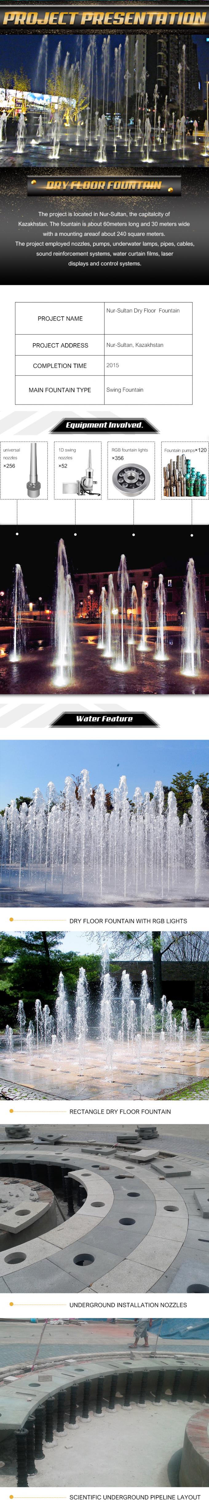 Playing Children Dry Water Fountain Interactive Water Fountain For Event